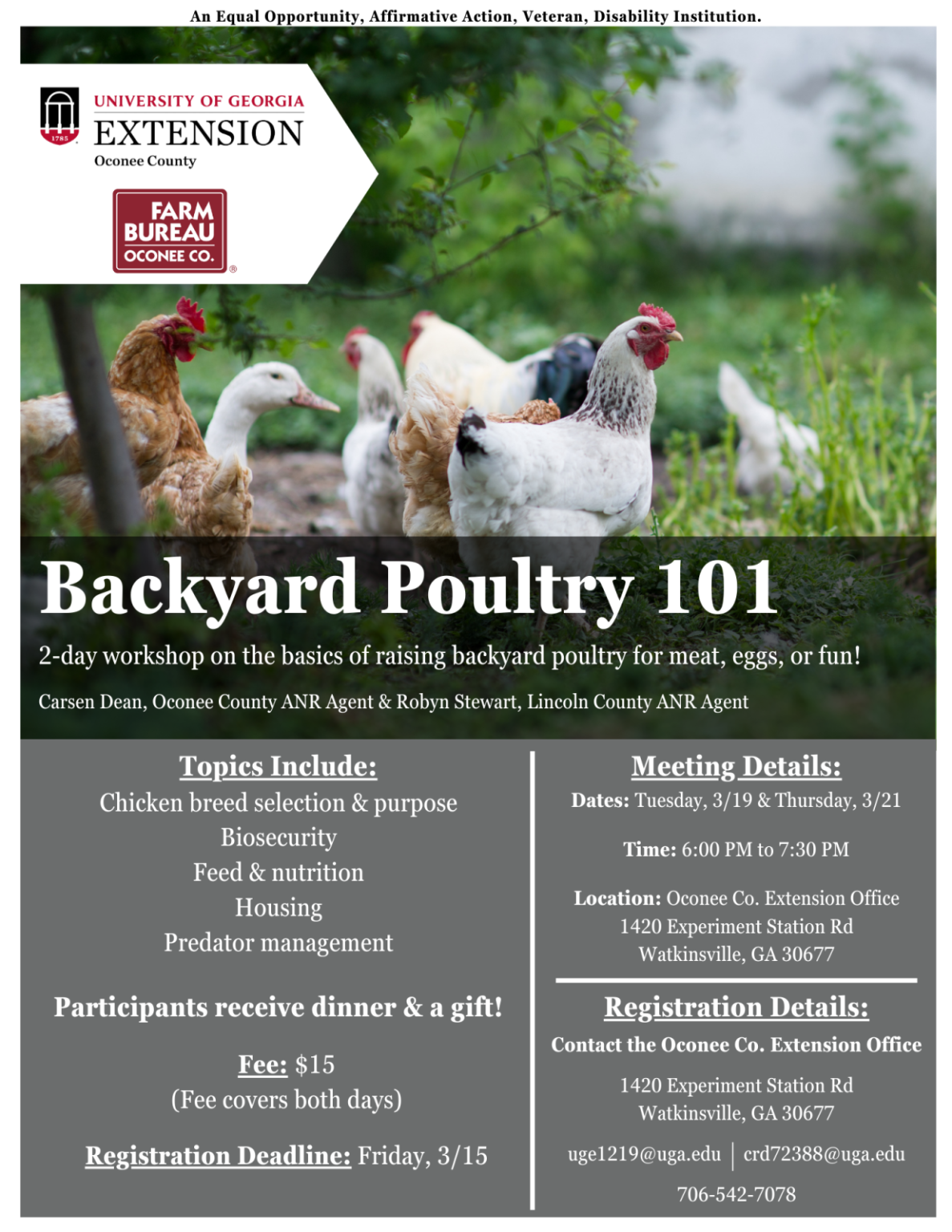 Backyard Poultry 101 Workshop | Barrow Co Ag & Natural Resource Blog