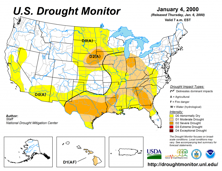 U. S. Drought Monitor celebrates its 20th year | Climate and ...