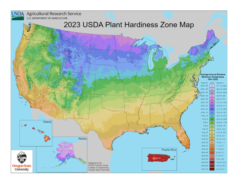 New USDA Plant Hardiness Zone map shows most of Southeast has gotten ...