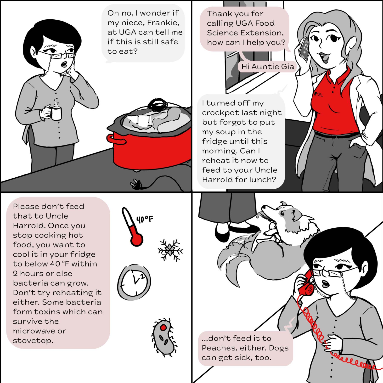 NEW Extension Food Safety Bites Comic | The Food Dawgs' Digest