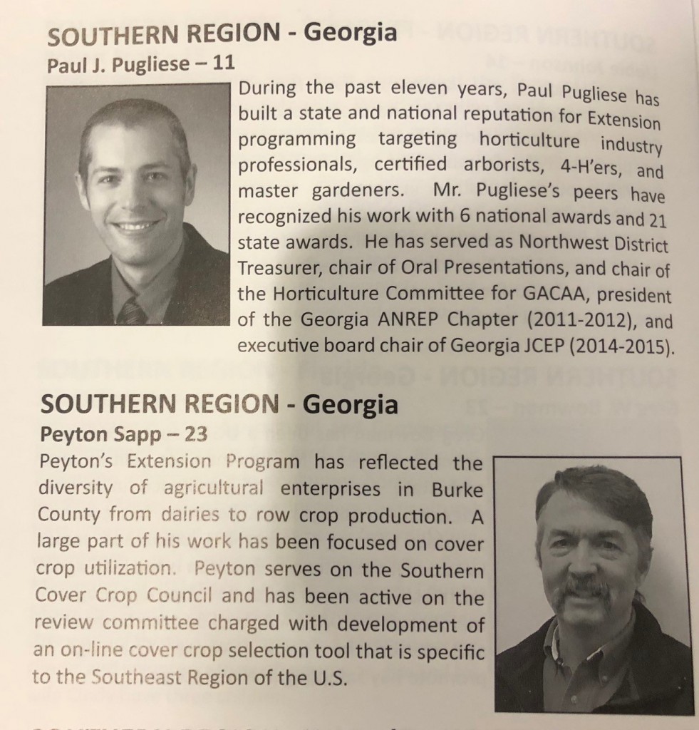 Distinguished Agricultural Agents | Georgia Association of County ...